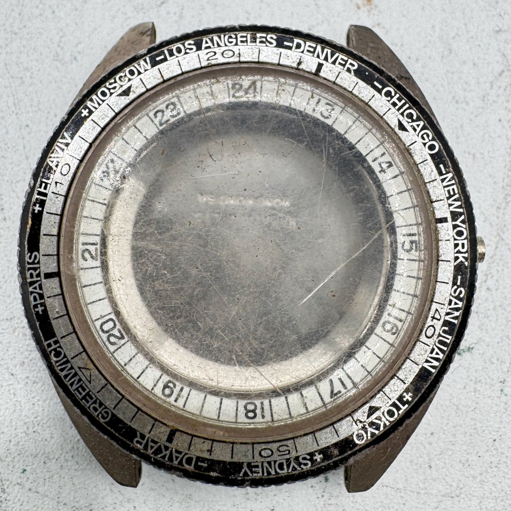 Vintage Hamazawa Ltd. World Time Men's Wristwatch Case 40mm Steel Hong ...
