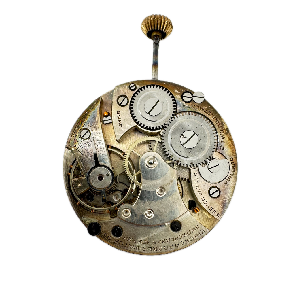 Antique 41.5mm Knickerbocker Mechanical Pocket Watch Movement Swiss Ma ...