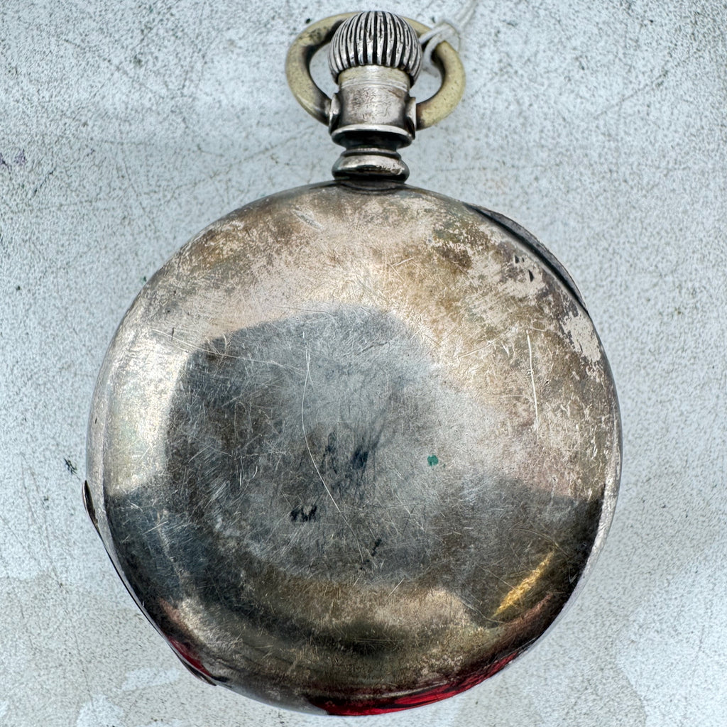 Antique 18s Fahys Monarch 3 Ounce Open Face Pocket Watch Case Coin Sil ...