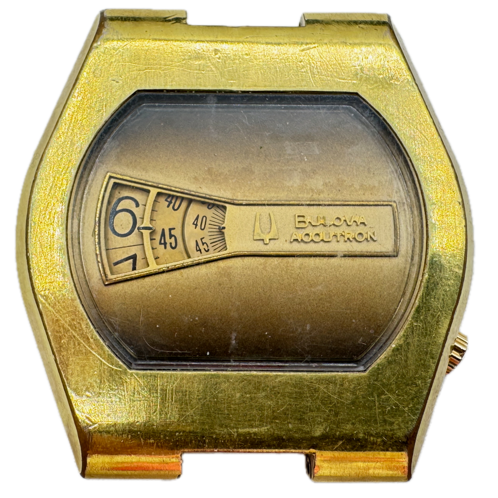 Vintage 1974 Bulova Accutron Jumbo Jump Hour Men's Tuning Fork Wristwa ...