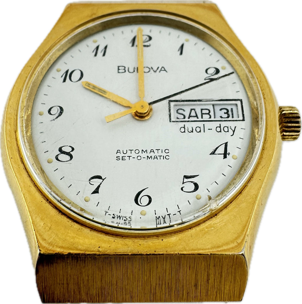 Vintage 35mm Bulova N-119 Dual-Day Set-O-Matic Men's Automatic Wristwa ...