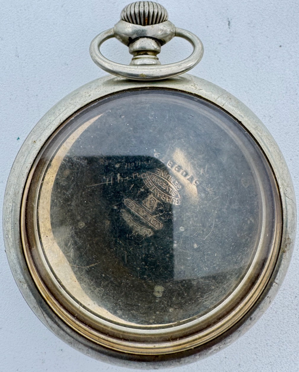 Antique 18s Keystone Open Face Pocket Watch Case Silveroid Smooth USA ...
