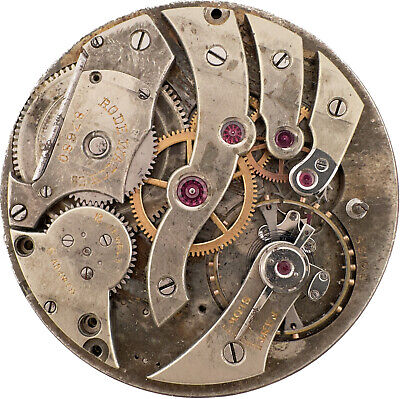Antique 39.7mm Rode 18 Jewel Pocket Watch Movement Touchon Thin High G ...