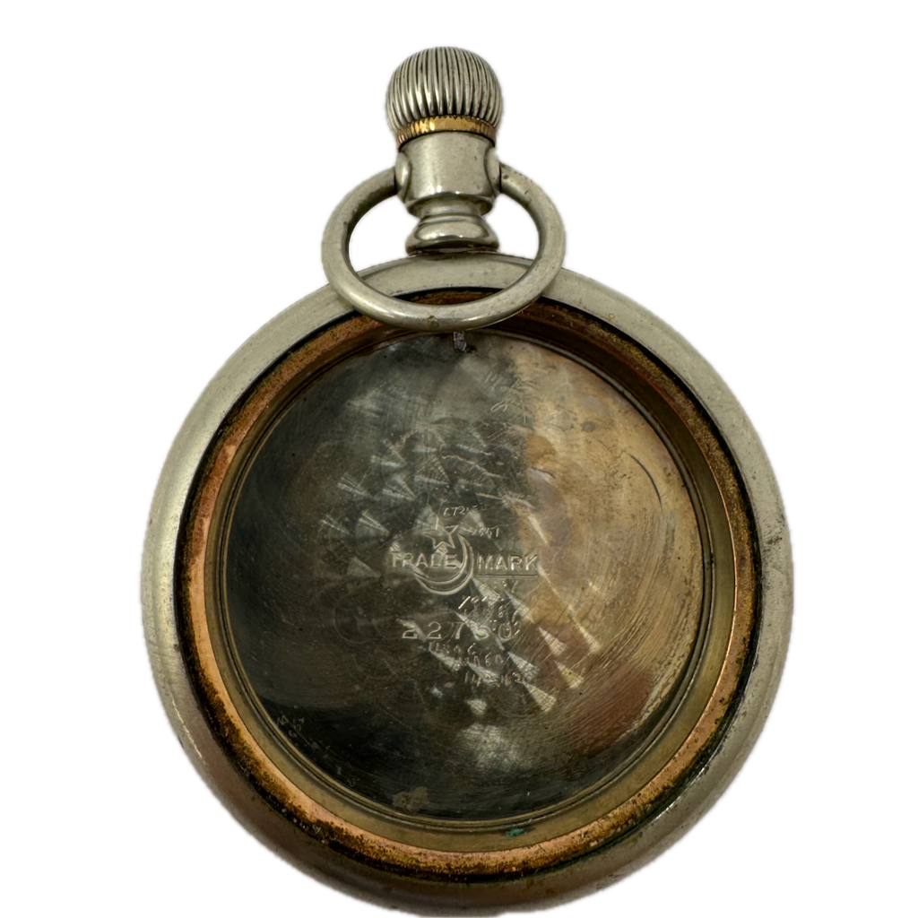 Antique 16 Size Crescent Swing Out Open Face Pocket Watch Case Nickel ...