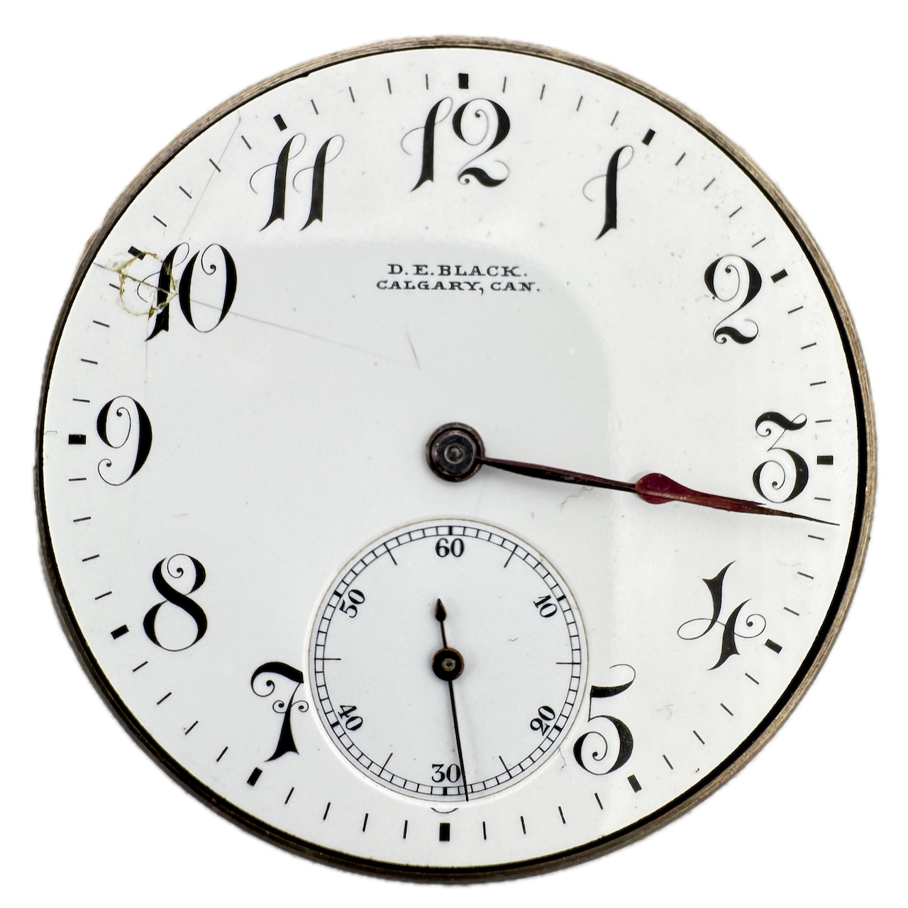 Antique 12s D.E. Black 17 Jewel Mechanical Pocket Watch Movement Longi ...