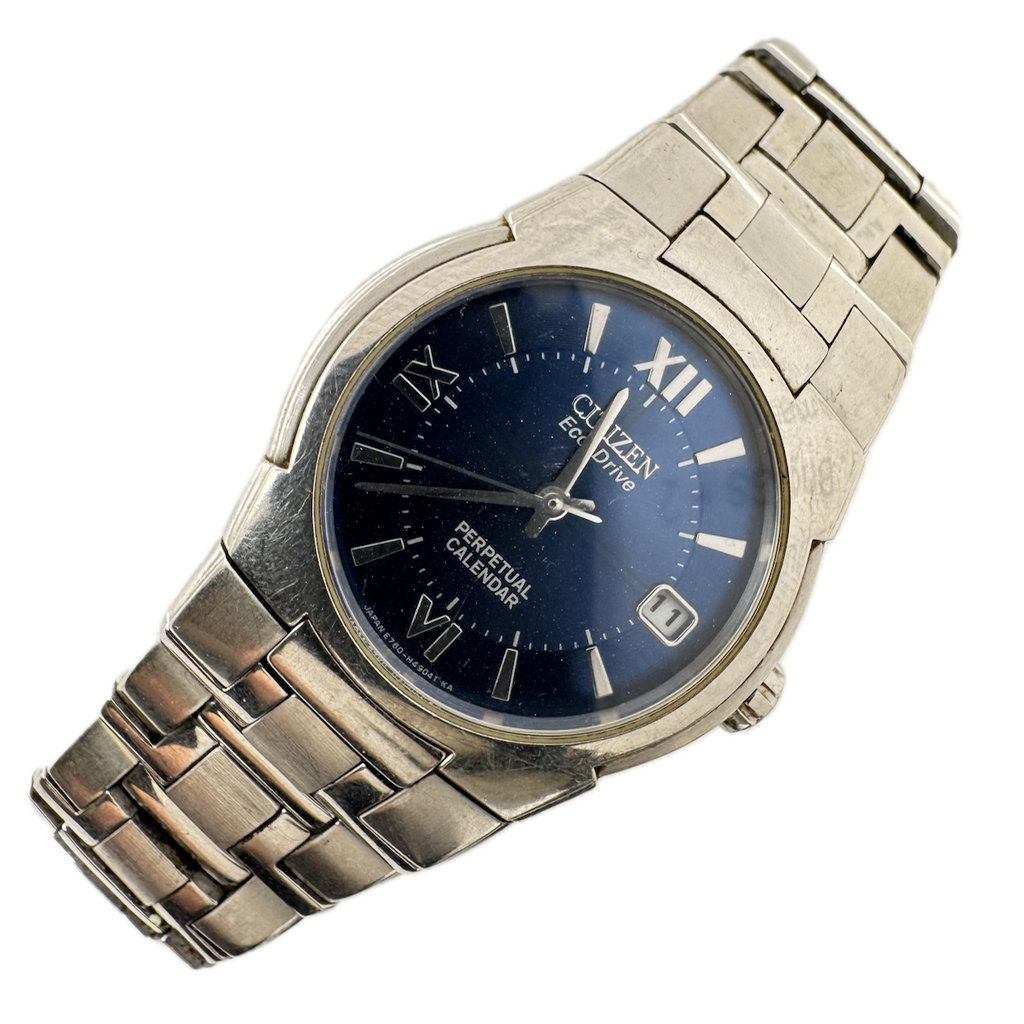 Vintage 34mm Citizen E760-H27767 Eco-Drive Men's Quartz Wristwatch Jap ...