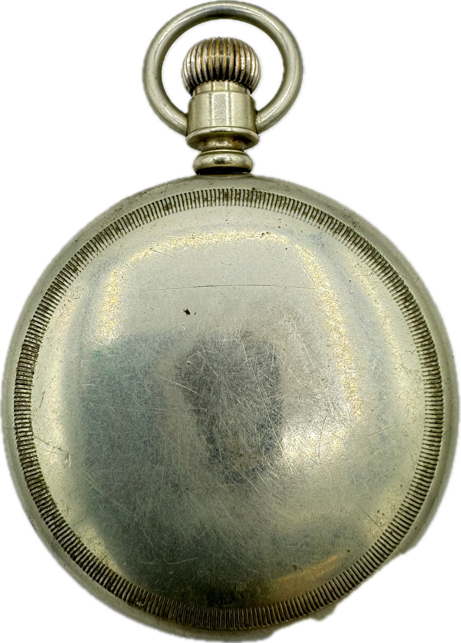 Antique 18S Wadsworth Open Face Pocket Watch Case Nickel Coin Edge USA ...