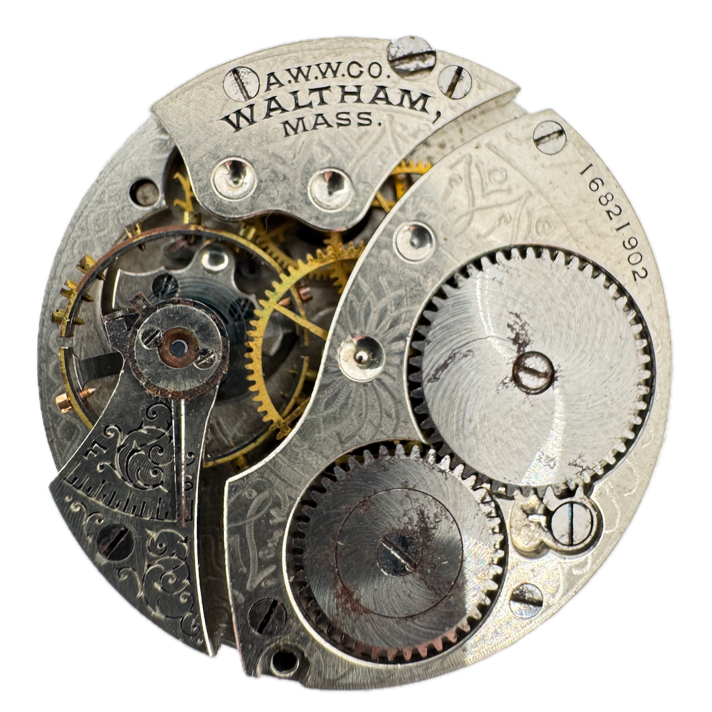 Antique 0s 1908 Waltham 7 Jewel Mechanical Pocket Watch Movement 110 U ...