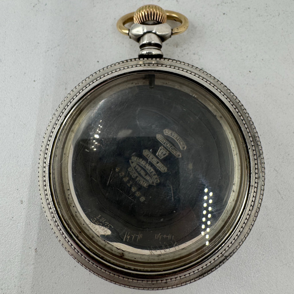 Antique 18 size Keystone Open Face Pocket Watch Case Sterling SilverBe ...