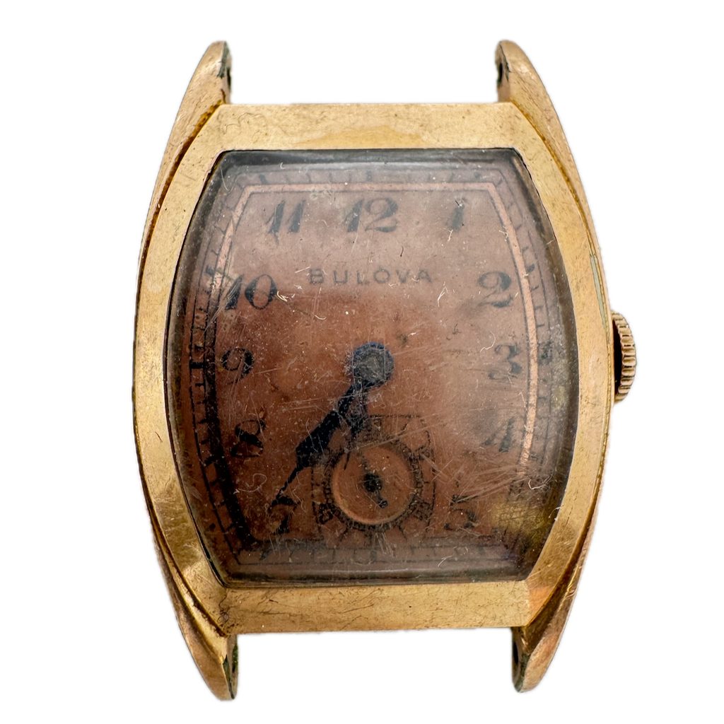 Vintage 1942 Bulova Copper Tonneau Men's Mechanical Wristwatch 10AK US ...