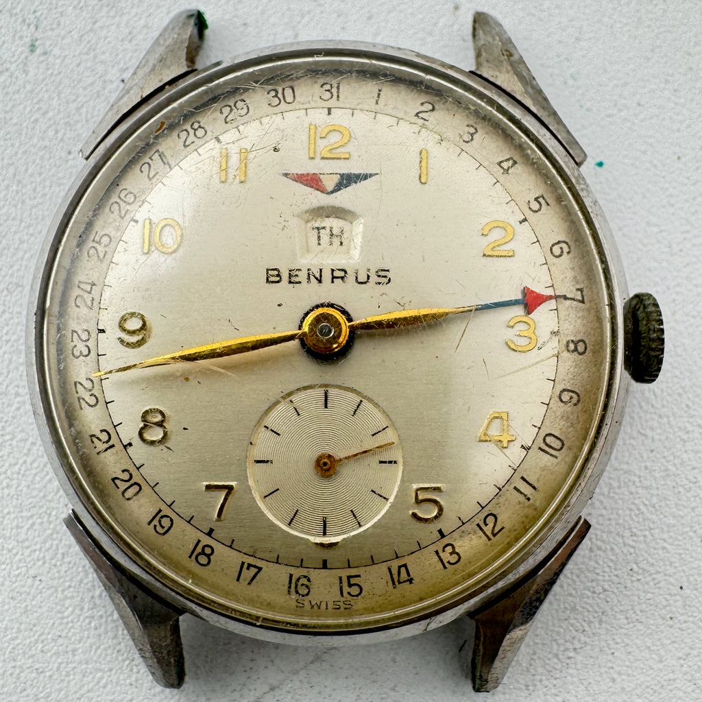 Vintage Benrus Pointer Date & Day Men's Mechanical Wristwatch CE 13 Sw ...