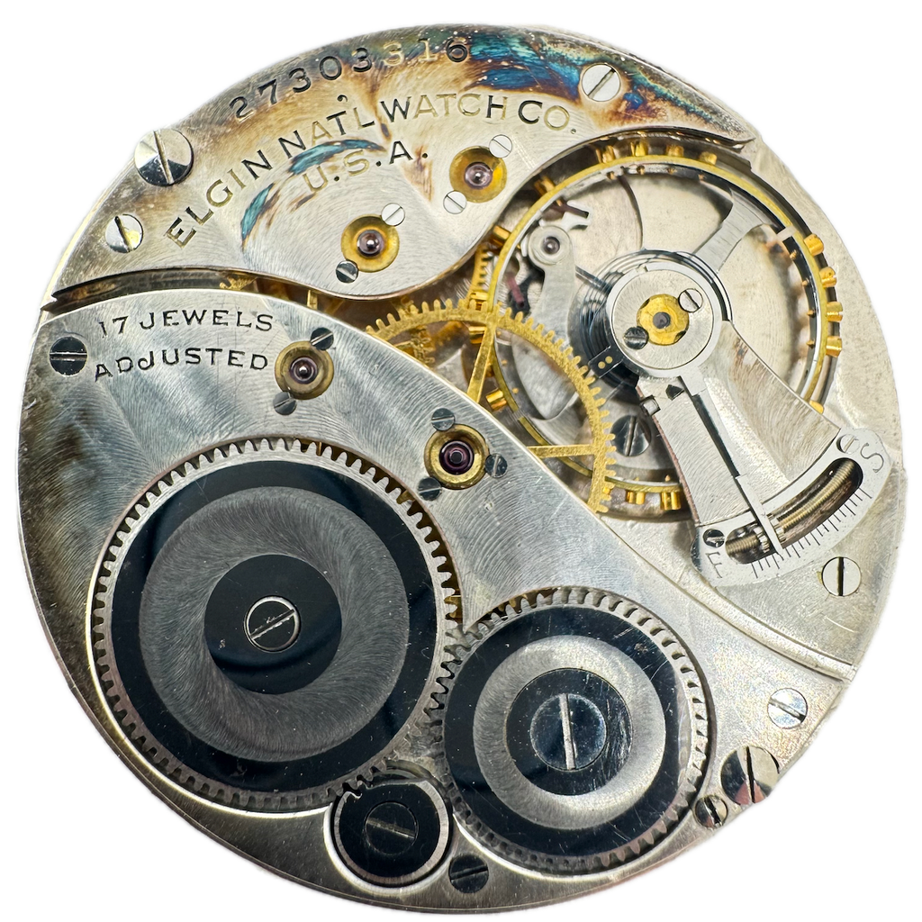 Antique 12s 1925 Elgin Fancy Engraving 17 Jewel Pocket Watch Movement ...