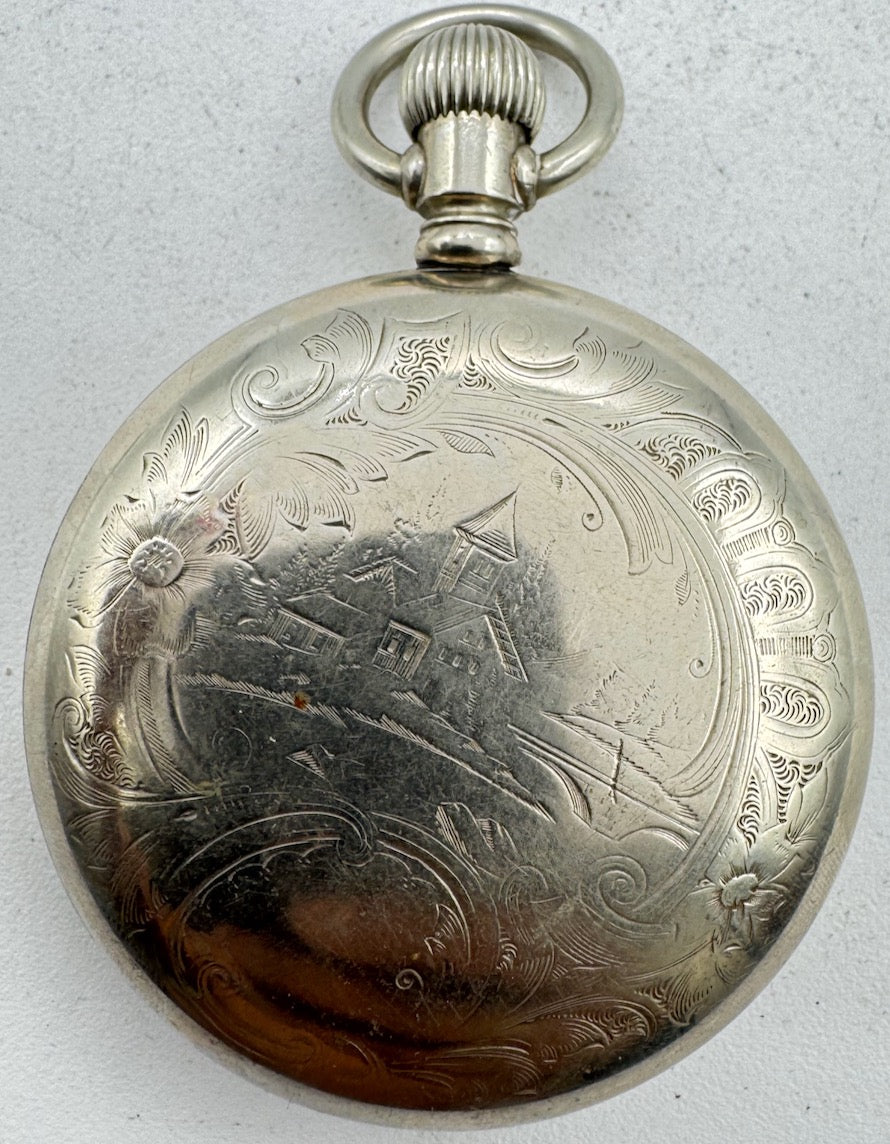 Antique 18s Philadelphia Crown Open Face Pocket Watch Case Silverode F ...