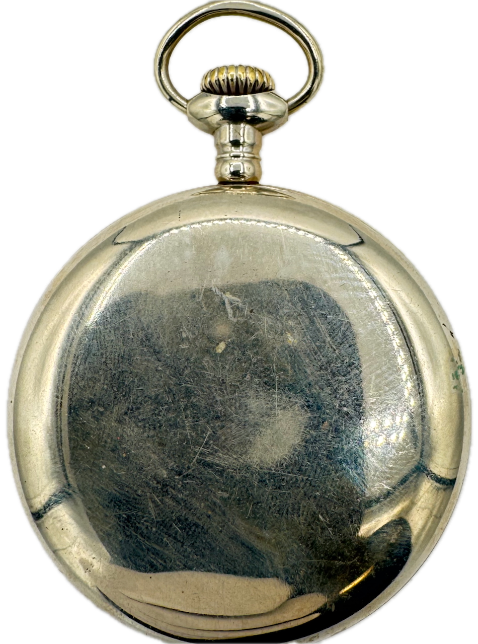 Antique 16s Wadsworth Equity Open Face Pocket Watch Case NickelSmooth ...