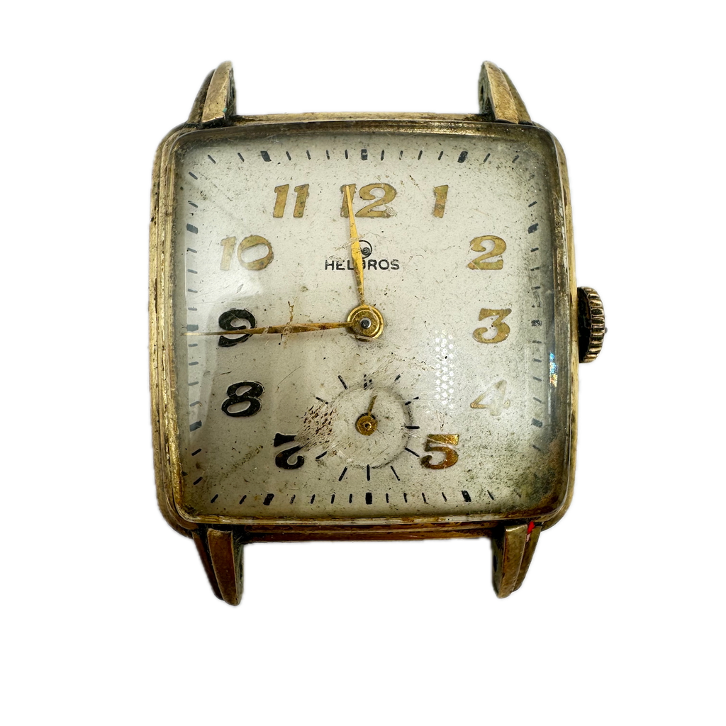 Vintage Helbros Square Art Deco Men's Mechanical Wristwatch 215 Swiss ...