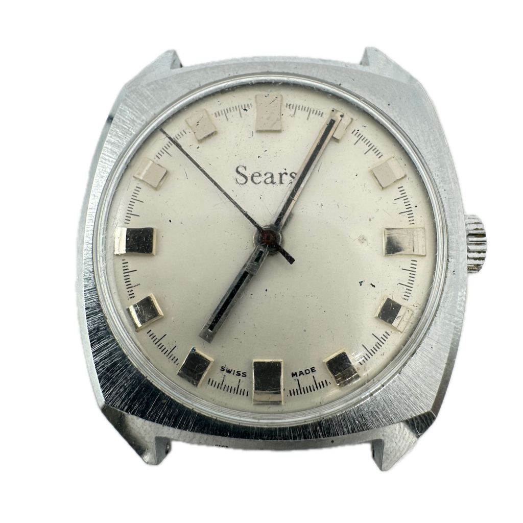 Vintage Sears 1 Jewel Men's Mechanical Wristwatch 1213-21 Swiss Steel ...