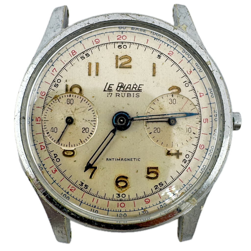 Vintage Le Phare Men's Mechanical Chronograph Wristwatch Landeron 48 f ...