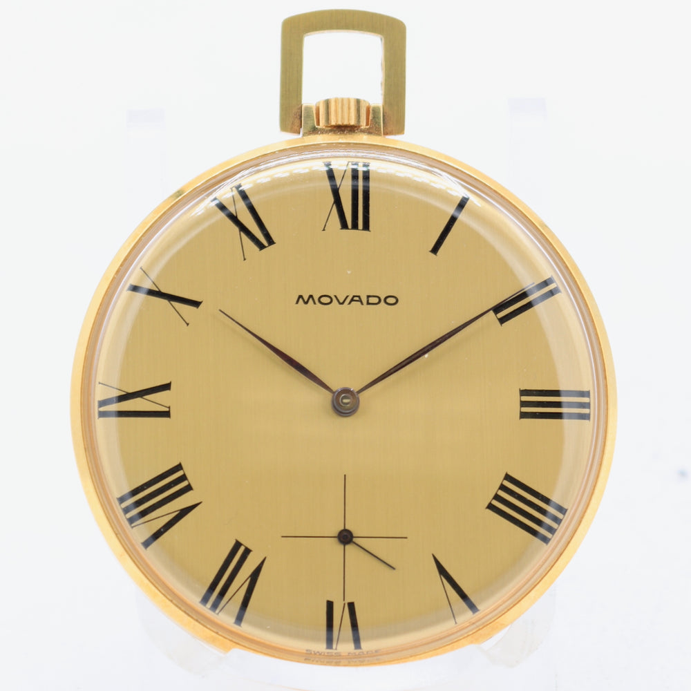 Vintage Movado 17 Jewel Mechanical Pocket Watch 177-1 Gold Plated Swis ...
