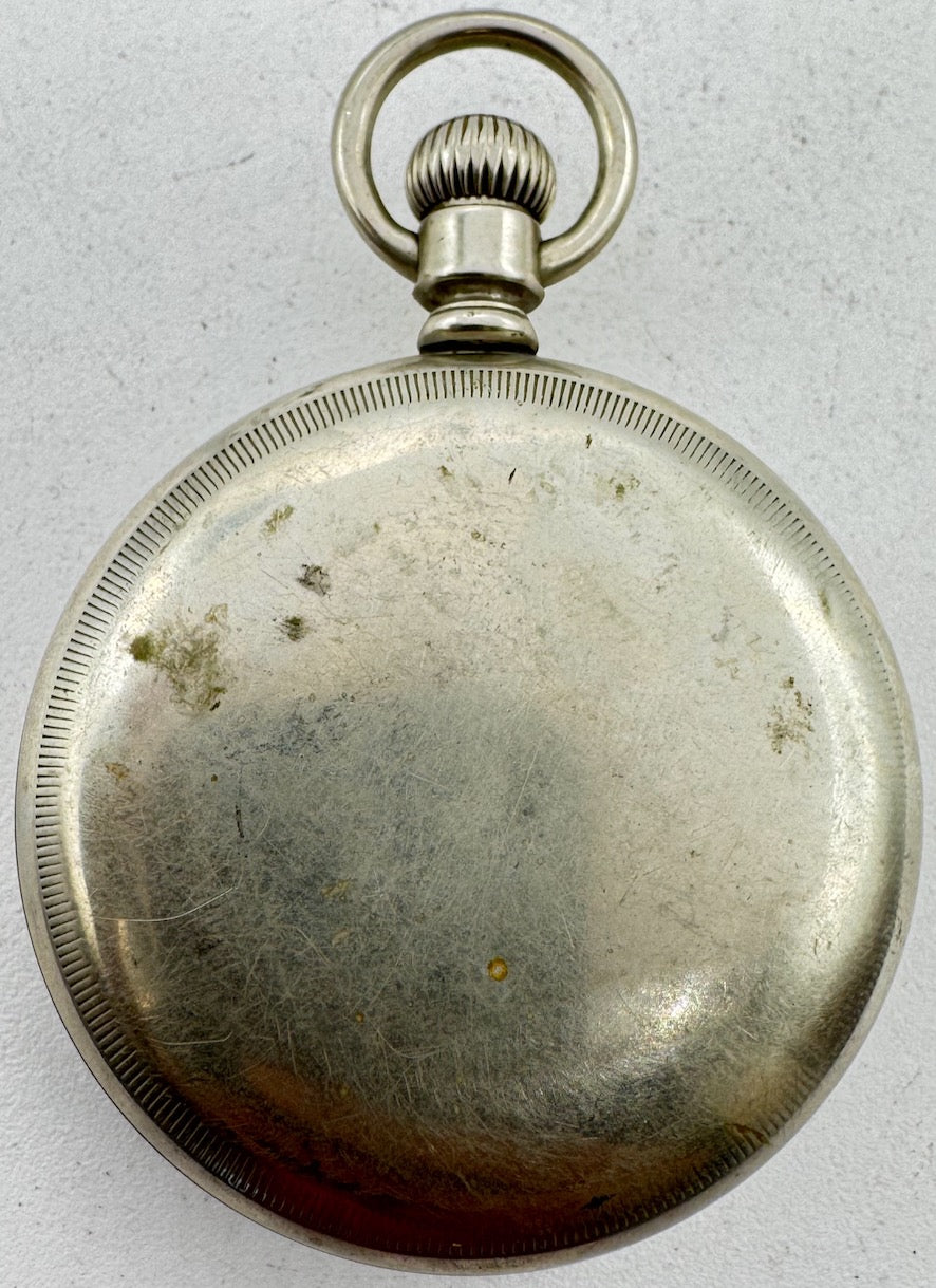 Antique 18 Size Dueber Open Face Pocket Watch Case Silverine Coin Edge ...