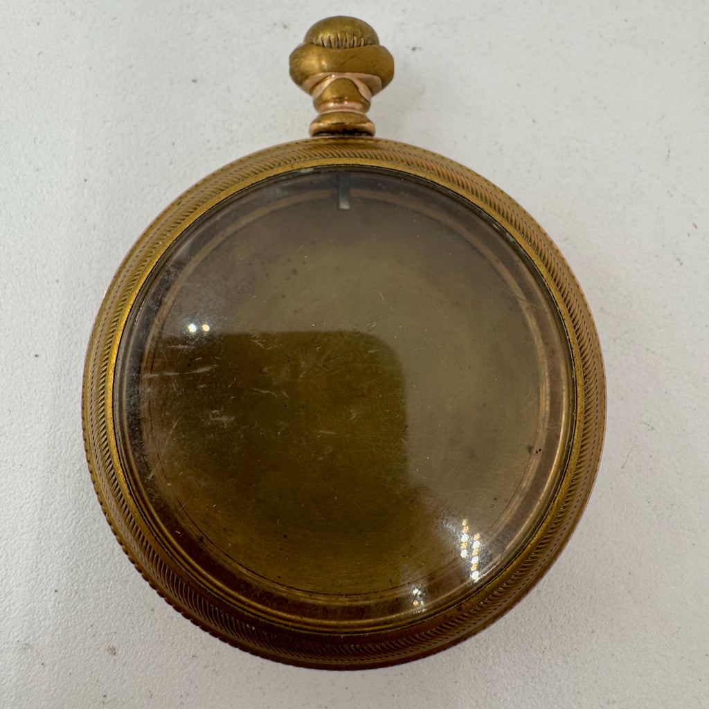 Antique 18 Size Defiance Open Face Pocket Watch Case Gold Tone Locomot ...