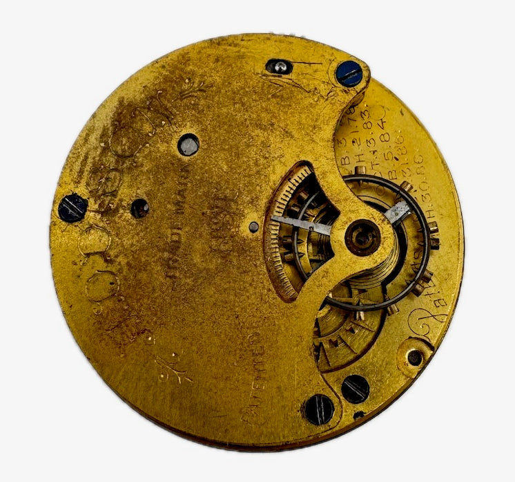 Antique 33mm Addison Mechanical Duplex Escapement Pocket Watch Movemen ...