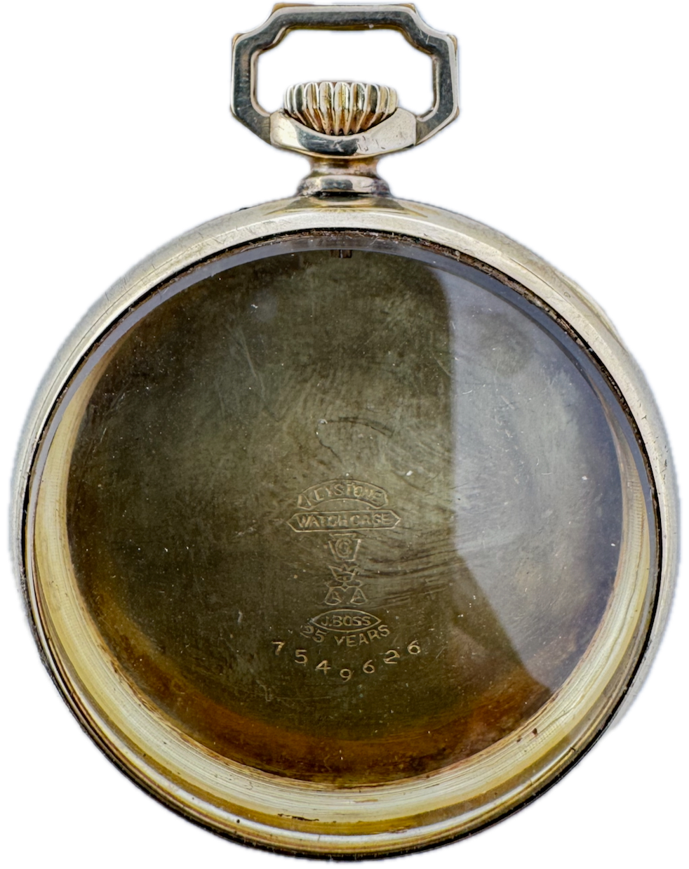 Antique 12s Keystone Boss Scale Open Face Pocket Watch Case Green Gold ...