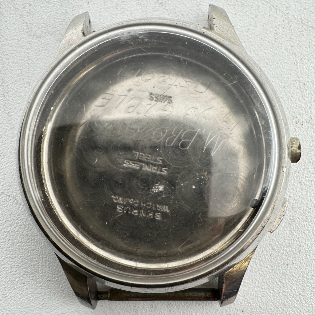 Vintage Benrus Sky Chief Men's Wristwatch Case for Chronograph 35mm St ...