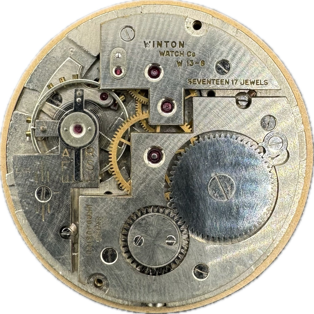 Antique 41mm Winton 17 Jewel Mechanical Pocket Watch Movement Swiss Ma ...