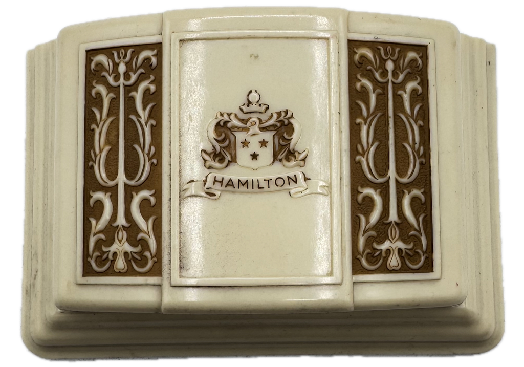 Vintage Hamilton Crest Logo Display Men's Wristwatch Box Bakelite, and ...