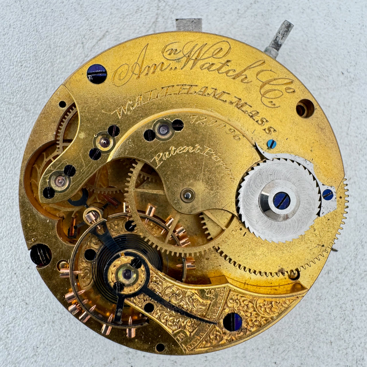 Antique 8s 1874 Waltham Mechanical Hunter Pocket Watch Movement Amn. W ...