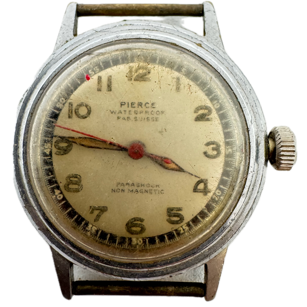 Vintage Pierce Parashock Military Style Men's Mechanical Wristwatch Sw ...