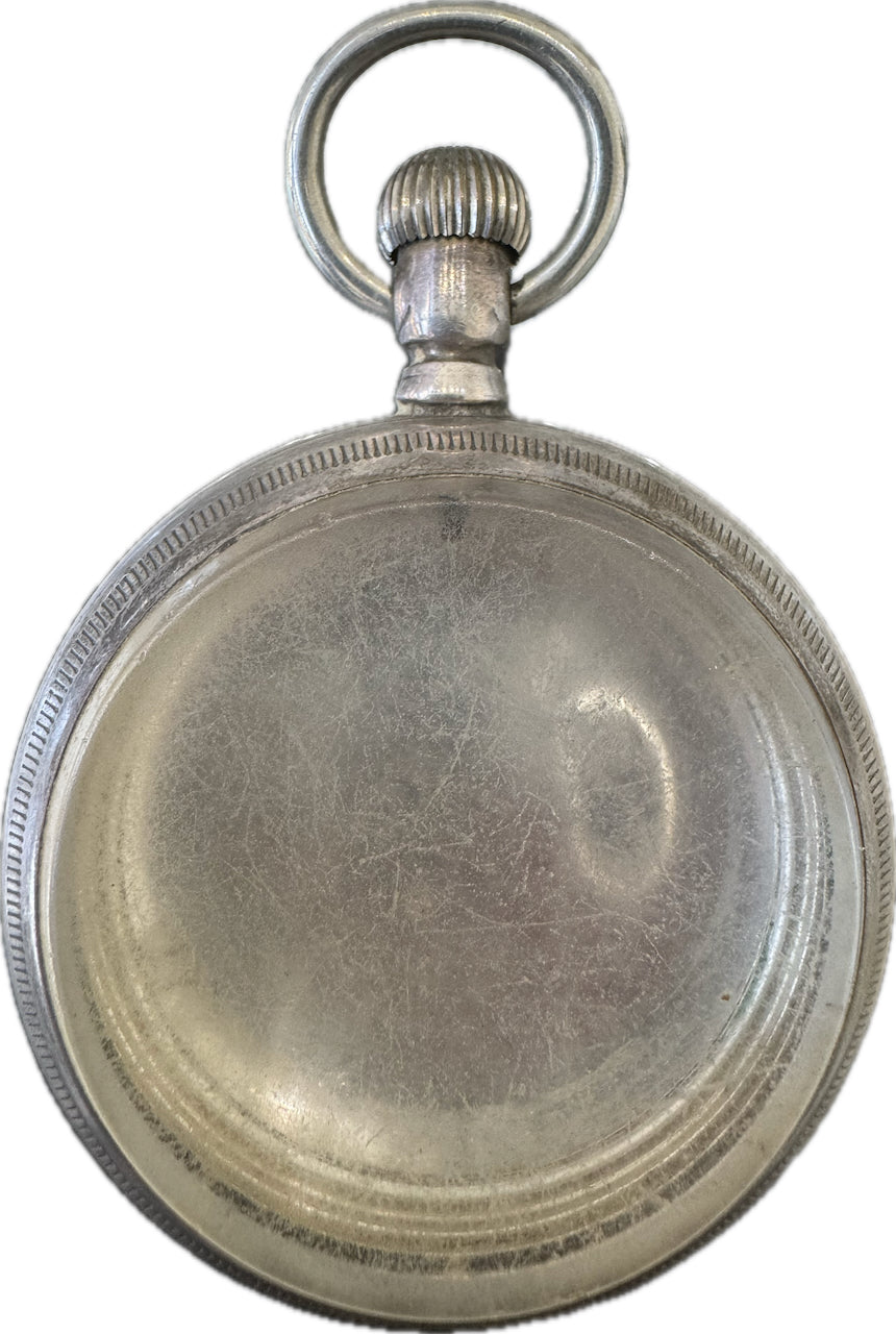 Antique 18s Illinois Open Face Pocket Watch Case Sterling SilverLocomo ...