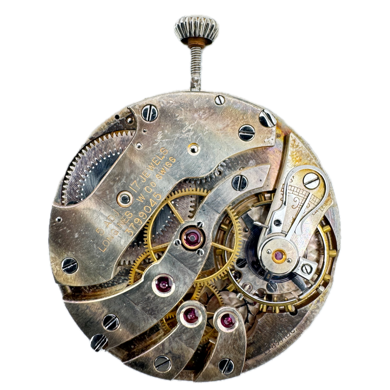 Antique 10s Longines 17 Jewel Mechanical Pocket Watch Movement 17.89AB ...