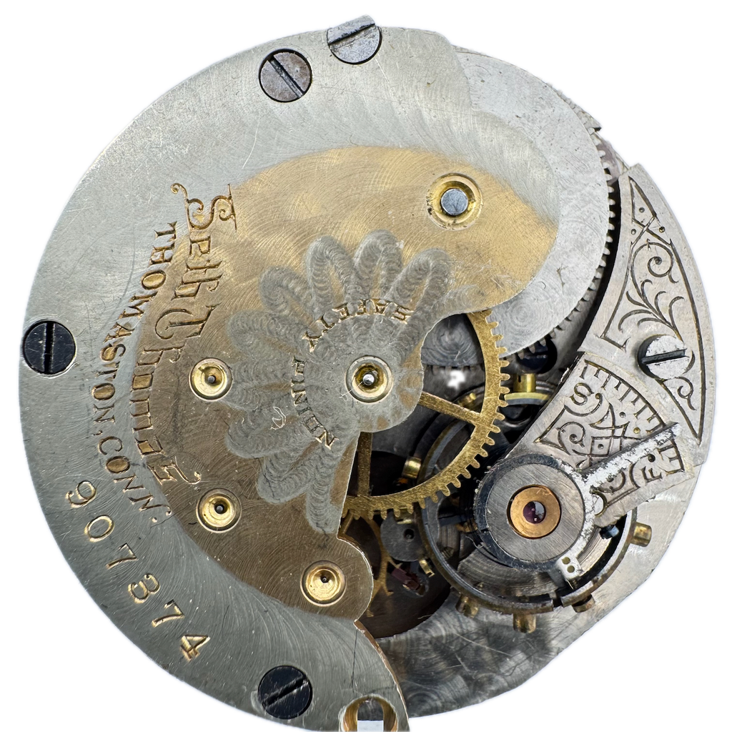 Antique 6s 1907 Seth Thomas Two Tone Hunter Pocket Watch Movement 35 f ...