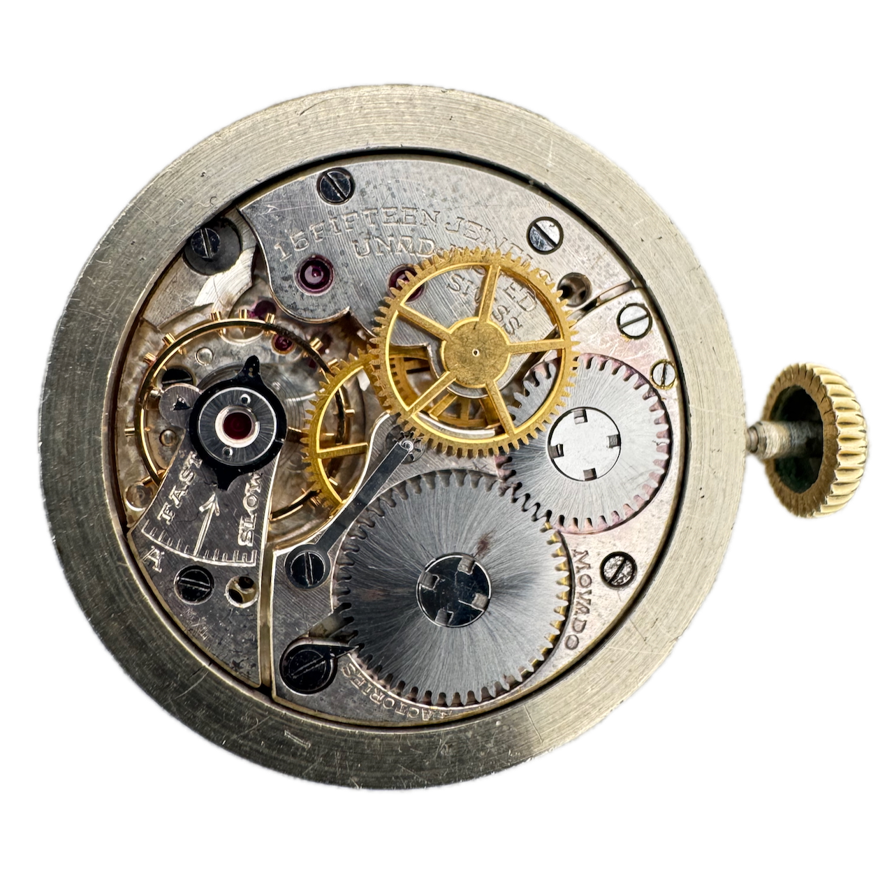 28mm Movado Triple Date 15 Jewel Mechanical Men's Wristwatch Movement ...