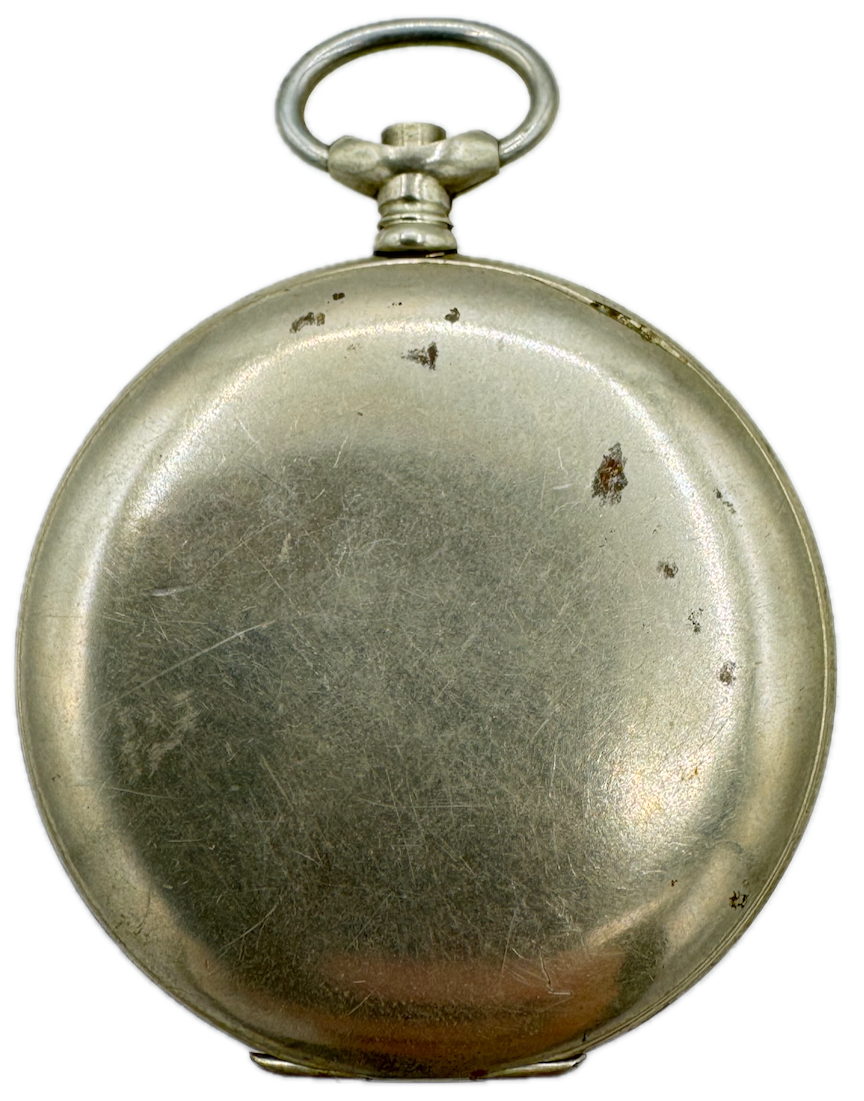 Antique 44mm Unbranded Open Face Pocket Watch Case Nickel AlloySmooth ...