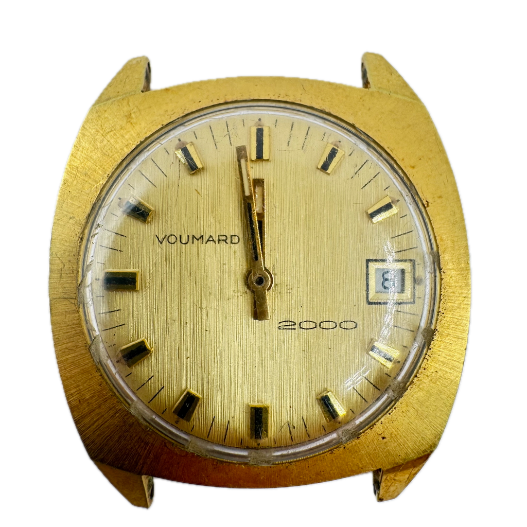 Vintage Voumard 2000 Men's Mechanical Wristwatch Swiss Steel and Gold ...