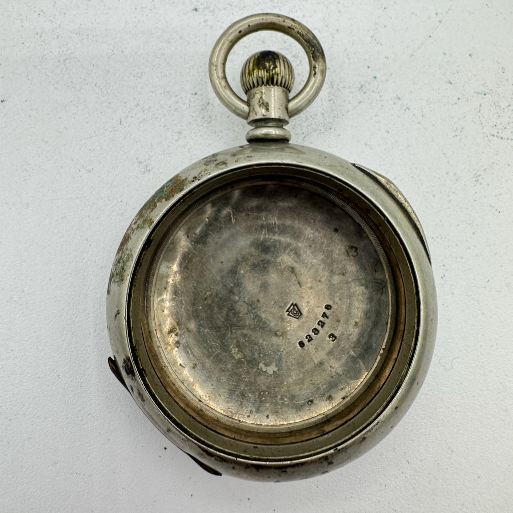 Antique 18s Keystone Open Face Pocket Watch Case Silveroid Brass Hinge ...