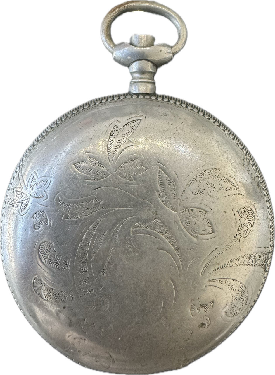 Antique 18 Size Keystone Hunter Pocket Watch Case Silveroid Fancy Engr ...