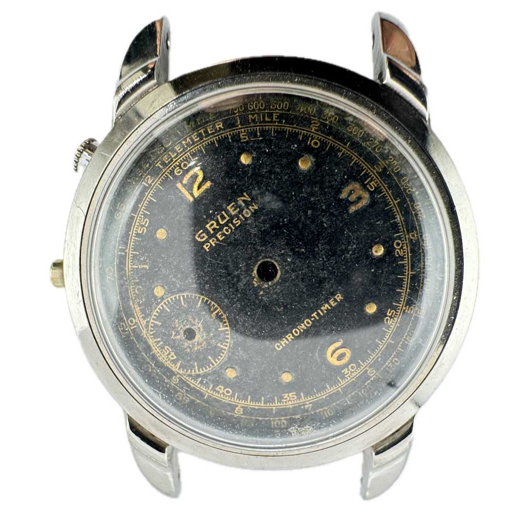 Vintage Gruen Chrono-Timer Men's Wristwatch Case 33mm Stainless Steel ...