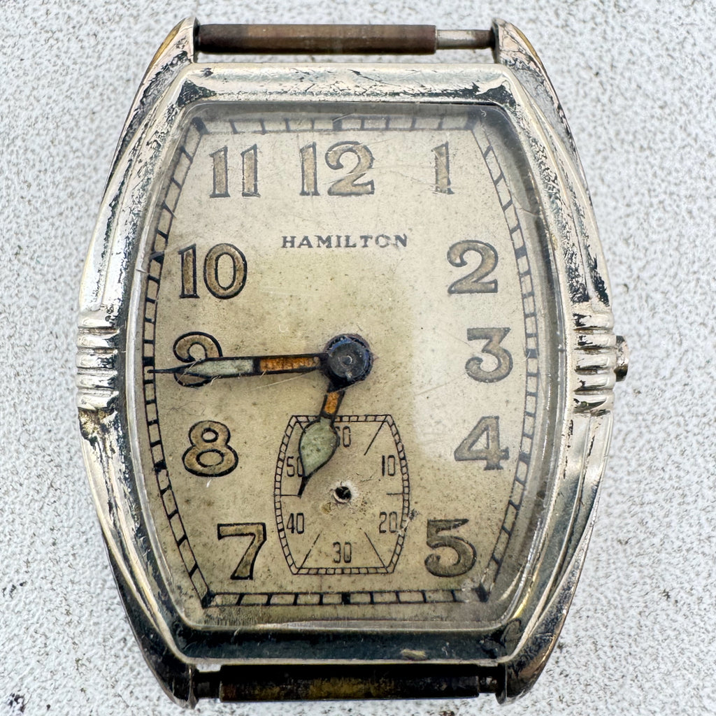 Vintage Hamilton Perry Men's Mechanical Wristwatch 987-F USA 14k White ...