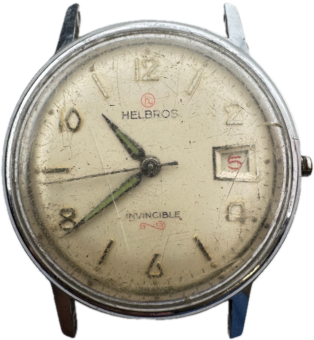 Vintage Helbros Invincible Men's Mechanical Wristwatch P 19 Steel & Ch ...