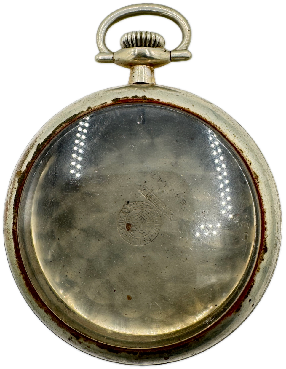 Antique 16 Size Philadelphia Crown Open Face Pocket Watch Case Silvero ...
